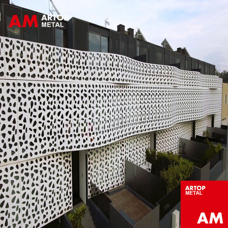 Perforated Aluminium Facade Metal Curtain Wall - Artop Metal